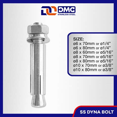 1pc Stainless Dynabolt Expansion Bolt Dynabolt Sleeve Anchor Bolt Stainless Steel Lazada Ph