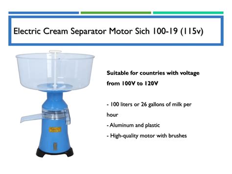 Ppt Motor Sich Cream Separator Pasteurizer Electric Churner