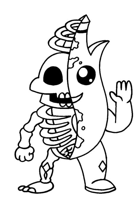 Fortnite Coloring Pages Agent Peely Skin