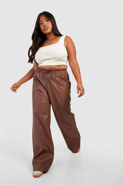 Plus Size Trousers Womens Plus Size Trousers Boohoo Uk