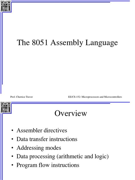 The 8051 Assembly Language Pdf Assembly Language Central Processing Unit