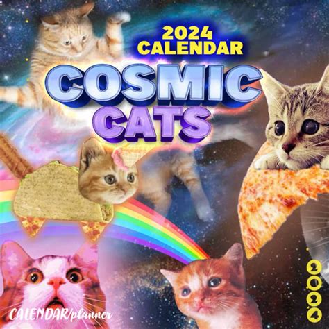 Buy Cosmic Cats A Whimsical Space Cats 2024 Planner An 18 Month
