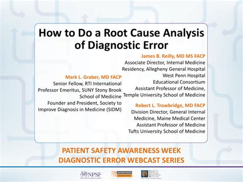 How To Do A Root Cause Analysis Of Diagnostic Error