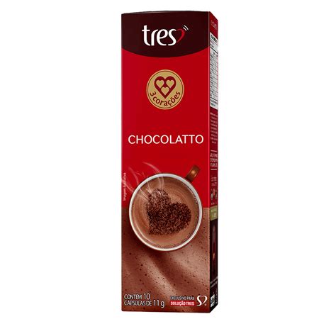 Cápsula Chocolatto Tres 3 Corações Cafés Cápsulas Cafeteiras E