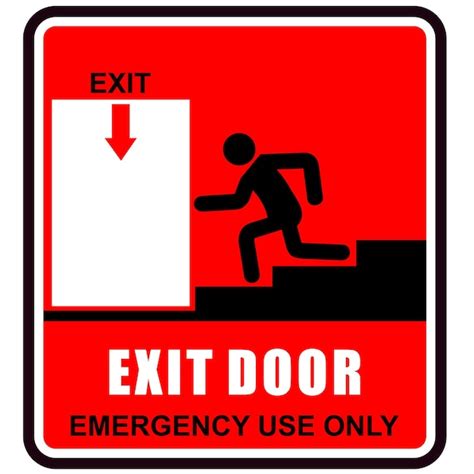Premium Vector Exit Door Emergency Use Only Sticker Vector