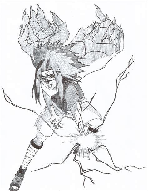 Sasuke Uchiha Curse Mark Drawing