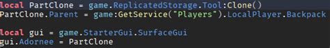 How To Put A Surfacegui On A Part After It Get Cloned Scripting Support Developer Forum Roblox