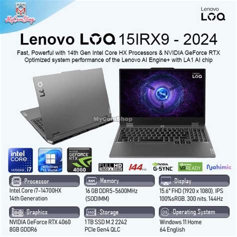 Jual Lenovo Loq Irx I Hx Gb Tb Ssd Rtx Gb Fhd Hz Di Seller Mycomshop