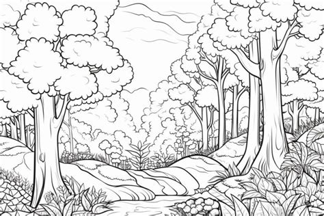 Dibujos De Bosque Para Colorear