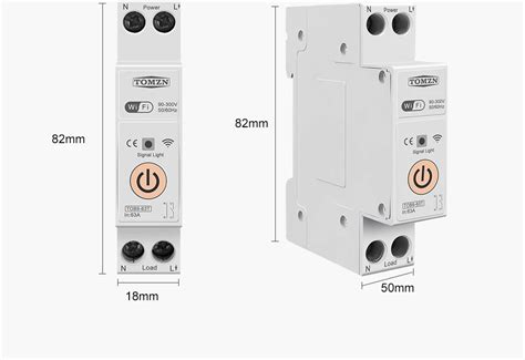 Tomzn 63a 1p N Wifi Smart Switch Energy Meter Kwh Metering Monitoring Timer Relay Mcb Tuya