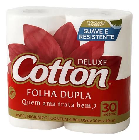 Papel Higiênico Cotton Folha Dupla 30m 4 Rolos Original Mercadolivre