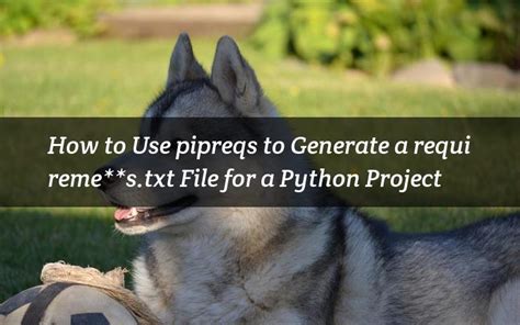 How To Use Pipreqs To Generate A Requiremestxt File For A Python