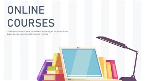 Online Course Presentation Template Free PowerPoint Template