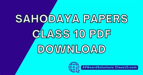 Sahodaya Papers Class 10 2024 Pdf Download Ap Board Solutions Class 10