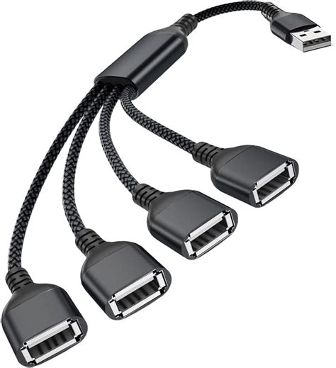 Amazon Com USB 1 To 4 Splitter ANDTOBO USB 2 0 Y Splitter Charger Cable USB 1 Male To 4 Female