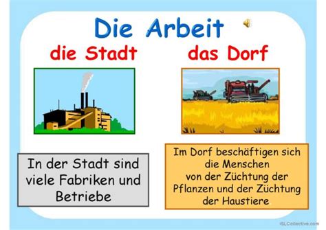 Stadt Oder Dorf Deutsch Daf Powerpoints