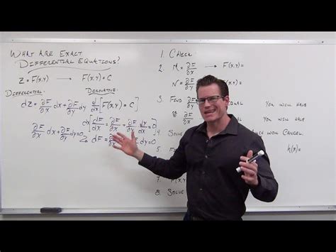 Free Video What Are Exact Differential Equations From Professor Leonard Class Central