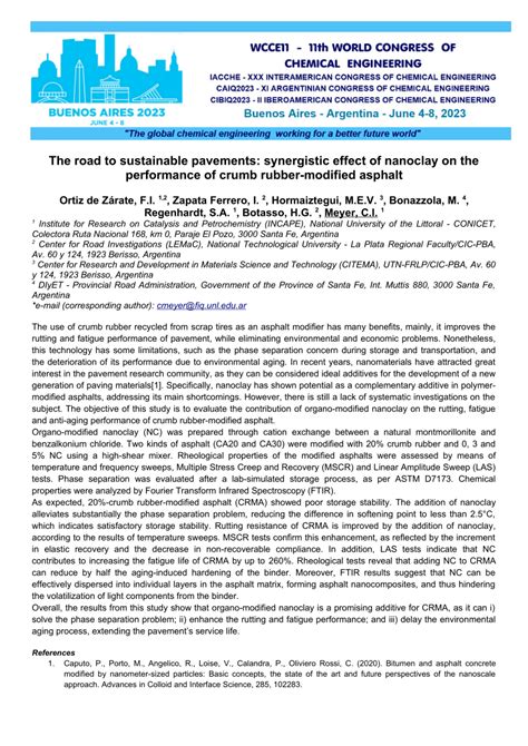 Pdf The Road To Sustainable Pavements Synergistic Effect Of Nanoclay