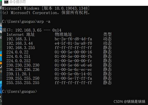 python scapy获取局域网内的ip和mac地址