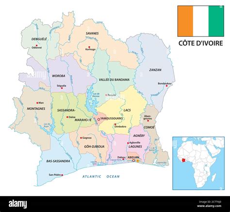 Ivory Coast Map Of Africa