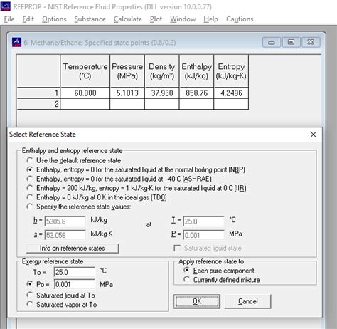 Discrepancy Between Gui And Dll Fluid Properties Issue Usnistgov Refprop Wrappers Github
