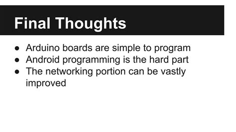 Controlling An Arduino With Android Ppt