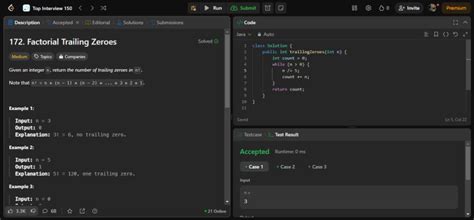 Leetcode Math Factorial 90dayschallenge Alameen S