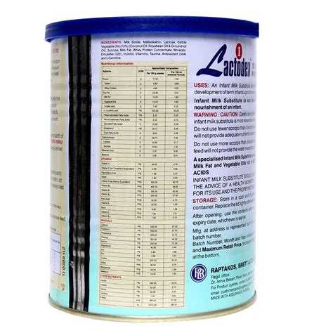 Buy Lactodex Starter Formula Stage 1 Powder For Up To 6 Months 450 Gm