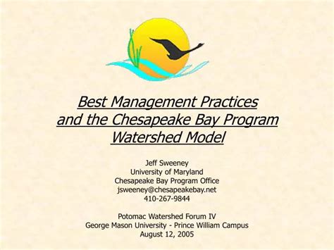Ppt Best Management Practices And The Chesapeake Bay Program Watershed Model Powerpoint