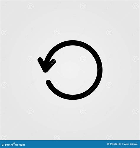 Reload Button Icon In Line Style Refresh Redo Button Symbol Stock Vector Illustration Of