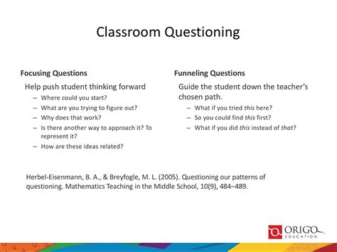 Supporting Problem Solving Through Classroom Discourse And Questioning Origo Education