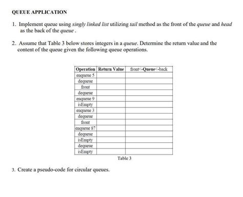 Solved Queue Application 1 Implement Queue Using Singly