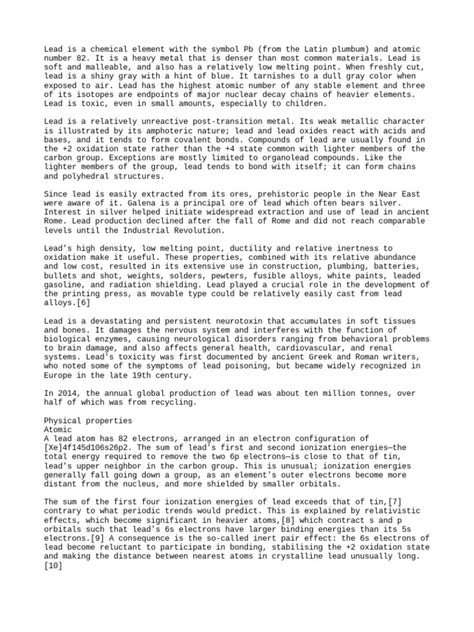 Lead Pdf Lead Isotope