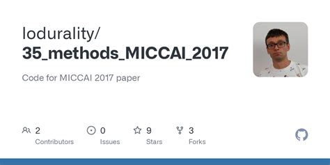 GitHub Lodurality Methods MICCAI Code For MICCAI Paper