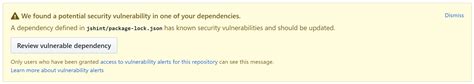 Remove Vulnerability Warning Reported From Github For Vs Code