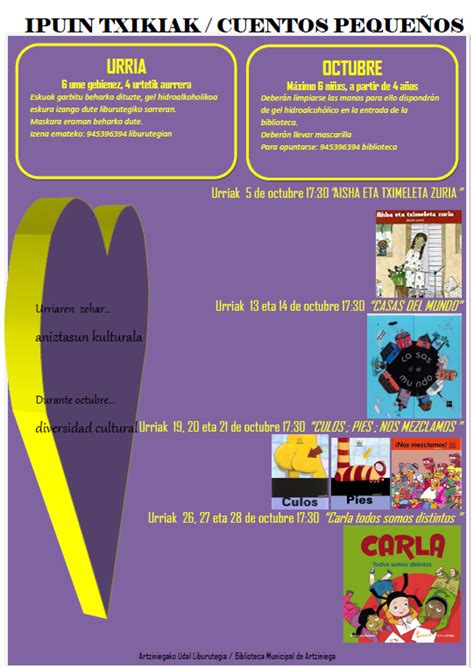 Cuentos Peque Os Octubre Diversidad Cultural Artziniegako Udala