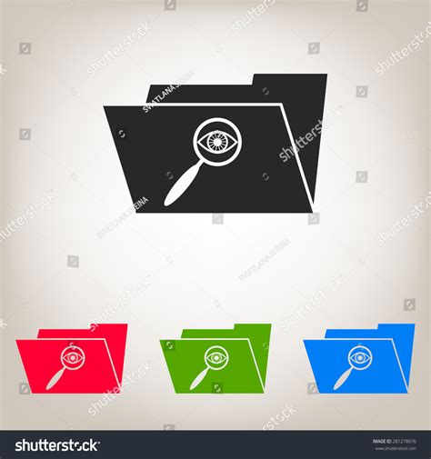 Search Folder Icon Stock Vector Royalty Free Shutterstock
