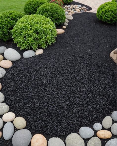 20 Elegant Black Mulch Landscaping Designs To Copy Toolz Geek