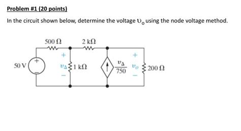 Solved In The Circuit Shown Below Determine The Voltage