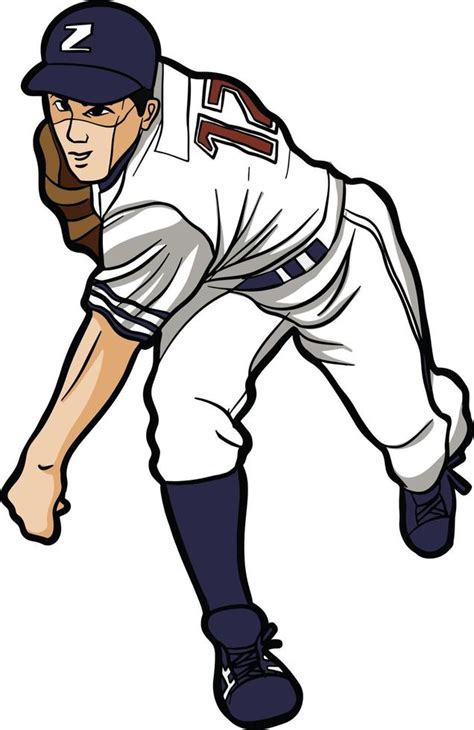 Baseball Player Throwing Ball Quickly 16623818 Vector Art At Vecteezy