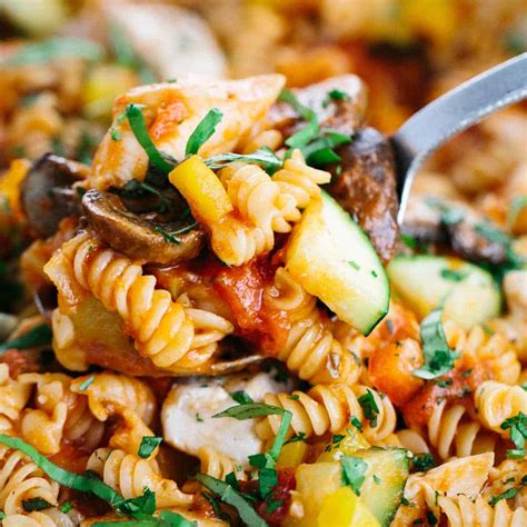Chicken Cacciatore Over Pasta