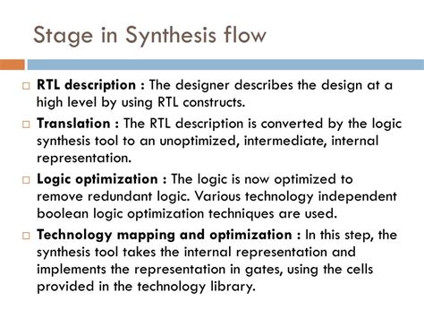 Ppt Topic Synthesis Design Flow Powerpoint Presentation Free