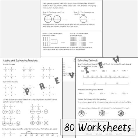 Grade 4 Fractions Decimals Unit Bcontario Curriculum Tpt