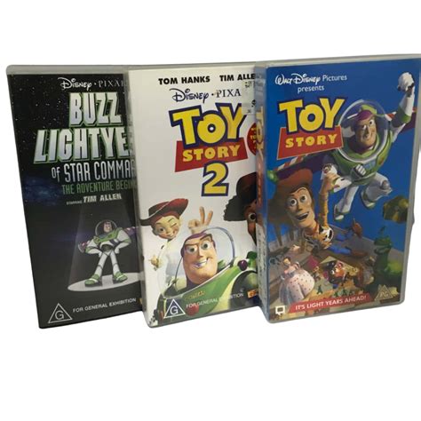 3 Vintage Disney Movies Toy Story Toy Story 2 And Buzz Lightyear Of Star