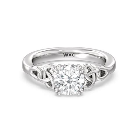 Vintage Celtic Knot 2 120 Cttw Round Cut Lab Grown Diamond Engagement