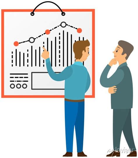Infographic Chart Vector Template Annual Statistics Curve Graph • Wall