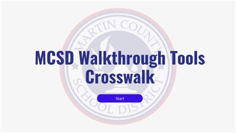 Mcsd Walkthrough Tools Crosswalk