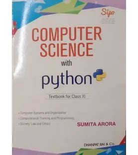 Buy Computer Science With Python Class By Preeti Arora Online By Sultan Chand From SchoolChamp