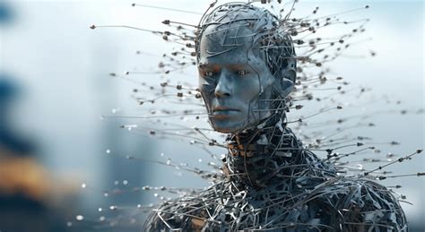 Premium Ai Image Networkconnected Cybernetic Being