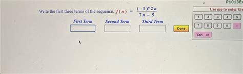 solved write the first three terms of the sequence